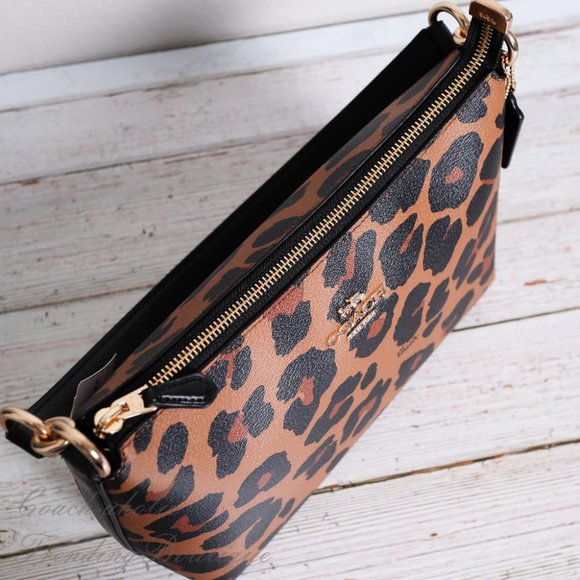 Coach | Bags | Nwt Coach Lewis Shoulder Bag With Leopard Print | Poshmark